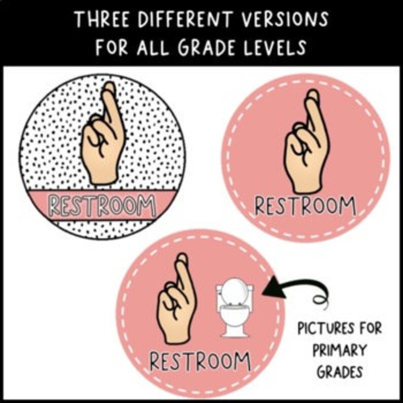 Pastel Rainbow Dalmatian Multicultural Hand Signals for Classroom ...