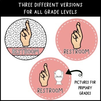 Pastel Rainbow Dalmatian Multicultural Hand Signals for Classroom ...