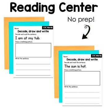 Decode Draw Write CVC Words Center | No Prep - Etsy