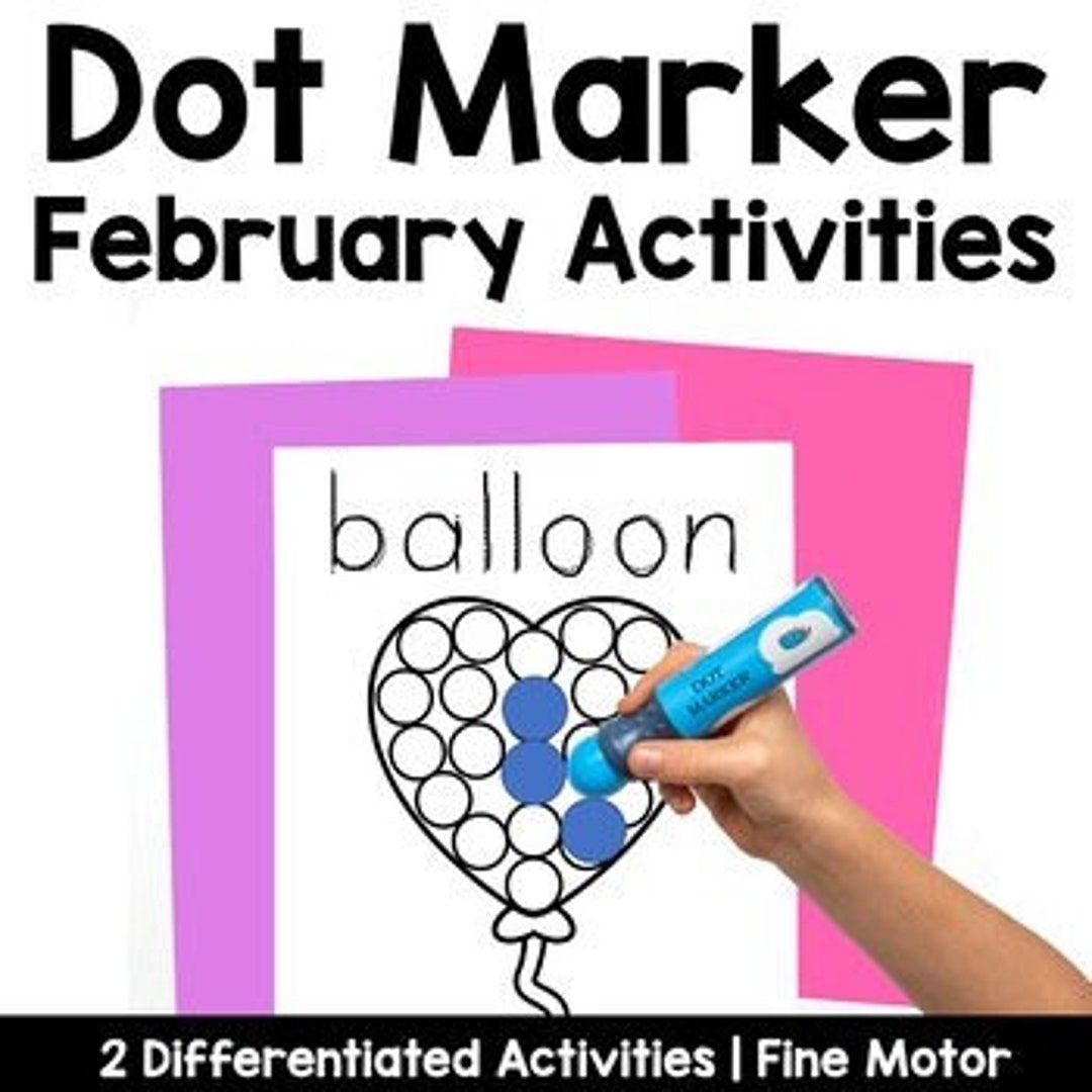 February Dot Marker Activities | Bingo Dot Markers | Fine Motor - Etsy