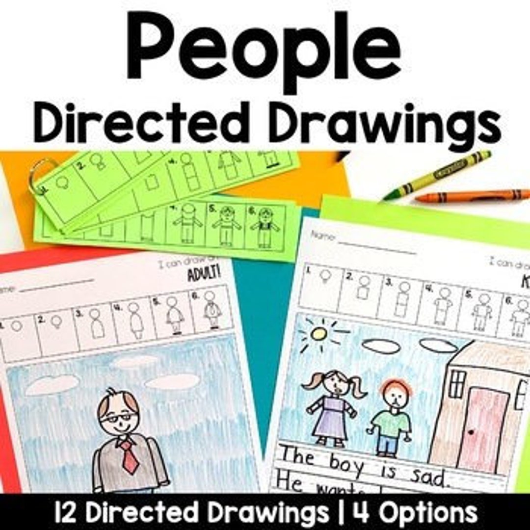 People Directed Drawings With Shapes | Clothing Details - Etsy