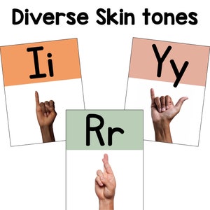 Boho ASL Alphabet Poster | Boho Rainbow Classroom Decor | American Sign ...