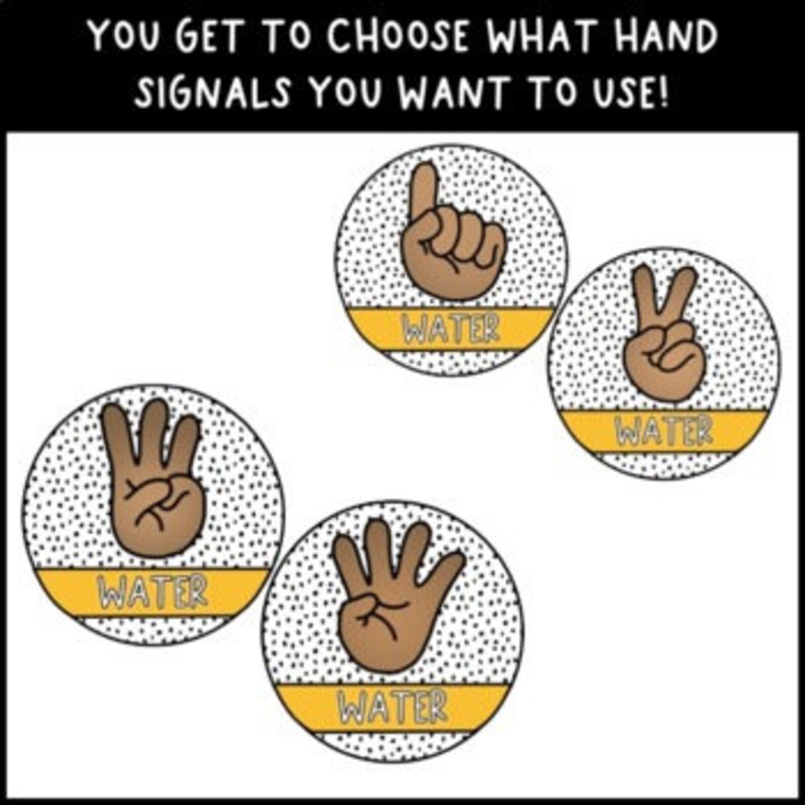 Bright Rainbow Multicultural Hand Signals for Classroom Management ...