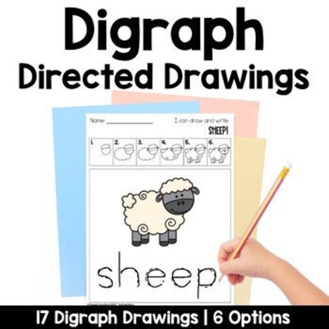 Digraph Directed Drawings | Decodable | Phonics - Etsy