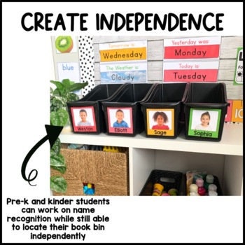 Editable Student Book Bin Labels | Real Pictures | Digital File ...