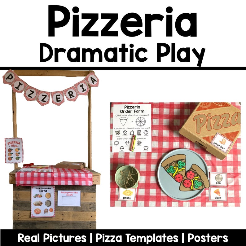 PRINTABLE Pizza Shop Dramatic Play Preschool Sensory Play | Elementary ...