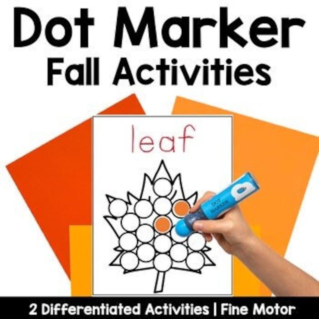Fall Dot Marker Activities | Bingo Dot Markers | Autumn | Fine Motor - Etsy