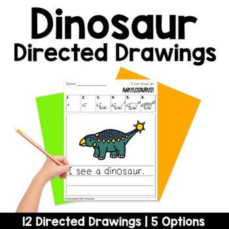 Dinosaur Directed Drawings - Etsy