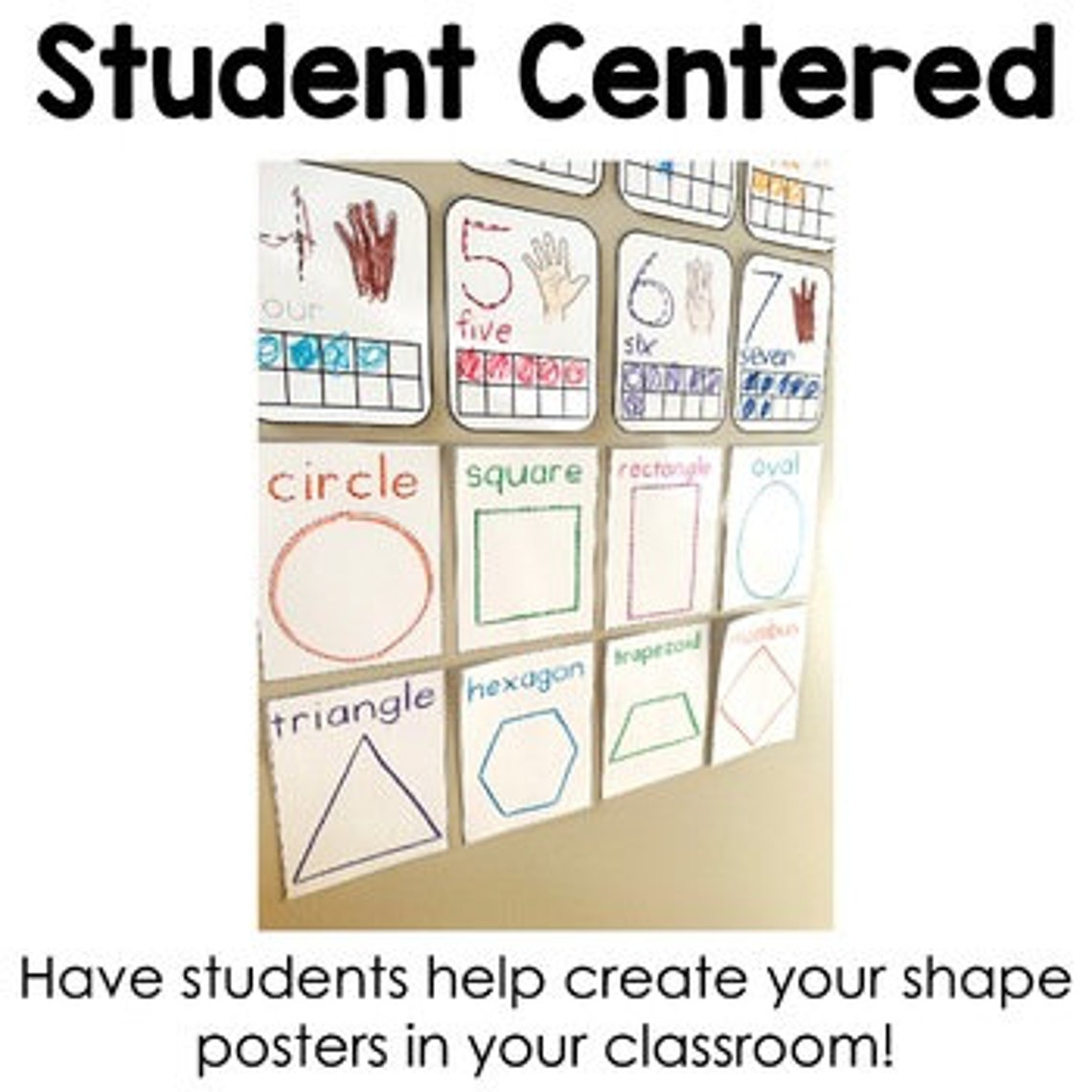 Student Centered Shape Posters | Directed Drawings | Classroom Decor ...