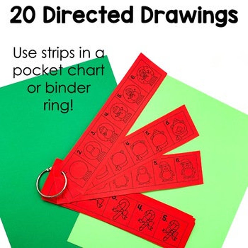 December Directed Drawings With Shapes Winter Christmas - Etsy
