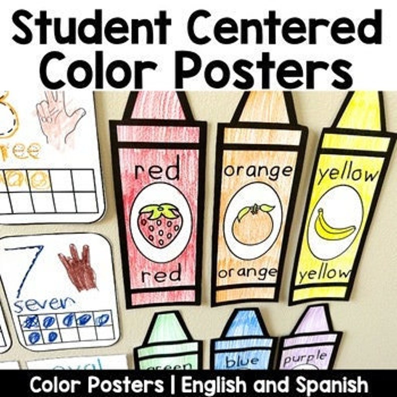 Student Centered Color Posters | English and Spanish | Printable Poster ...