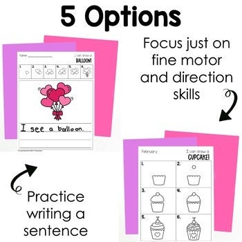 February Directed Drawings With Shapes | Winter - Etsy