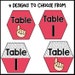 Bright Rainbow Table Group Signs | Editable | Dalmatian | Bulletin ...