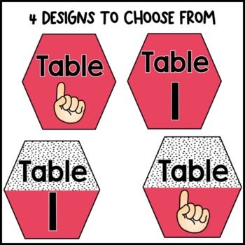 Bright Rainbow Table Group Signs | Editable | Dalmatian | Bulletin ...