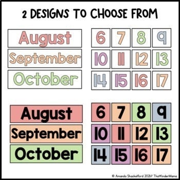 Pastel Rainbow Calendar | Editable | Neutral Classroom Decor | Morning ...
