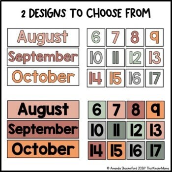 Modern Boho Calendar | Editable | Neutral Classroom Decor - Etsy