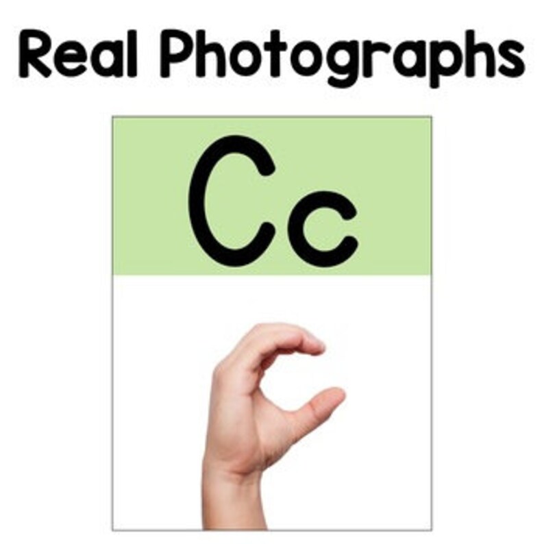 Pastel Rainbow ASL Alphabet Poster Real Pictures - Etsy