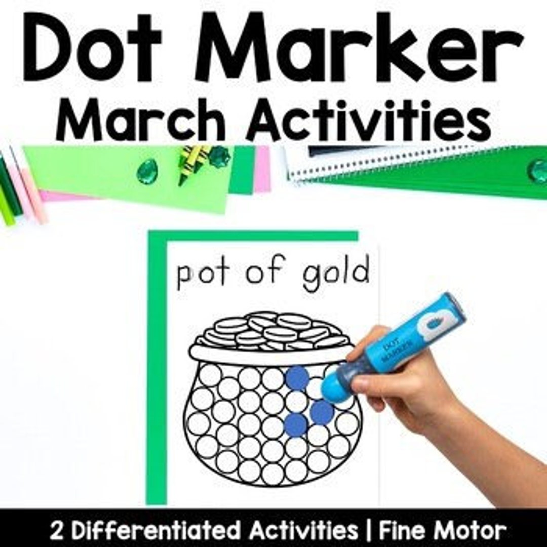 March Dot Marker Activities | Bingo Dot Markers | Fine Motor - Etsy