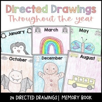 Monthly Directed Drawings Throughout the Year Memory Book Parent Gift ...