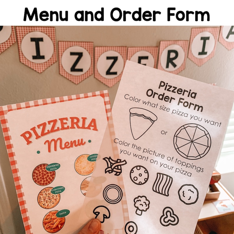 PRINTABLE Pizza Shop Dramatic Play Preschool Sensory Play | Elementary ...