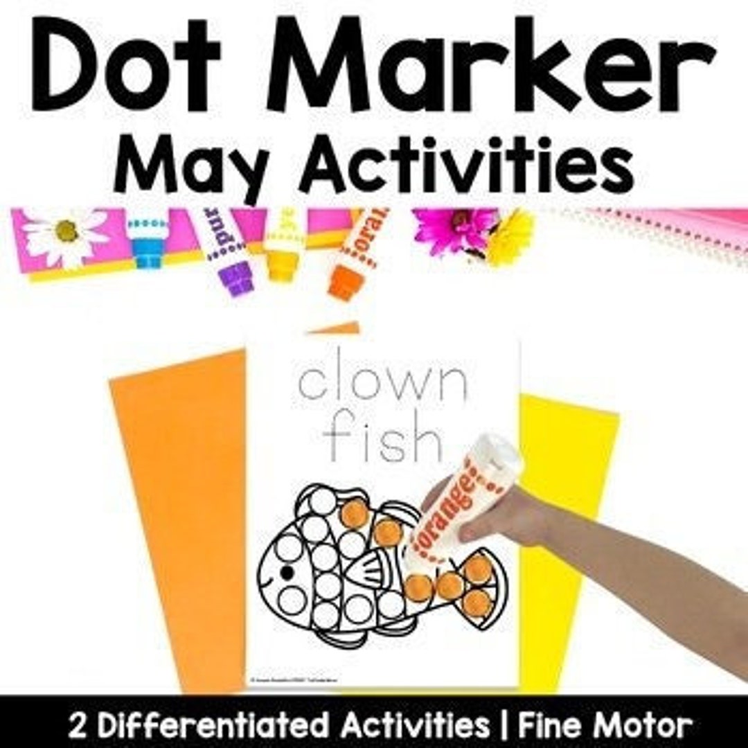 May Ocean Dot Marker Activities Bingo Dot Markers Fine Motor - Etsy