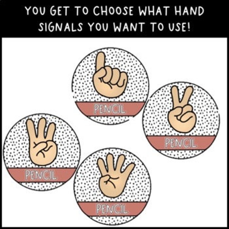 Modern BOHO Multicultural Hand Signals for Classroom Management ...