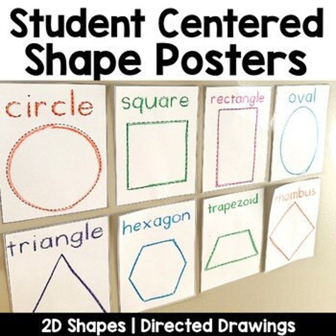 Student Centered Shape Posters | Directed Drawings | Classroom Decor ...