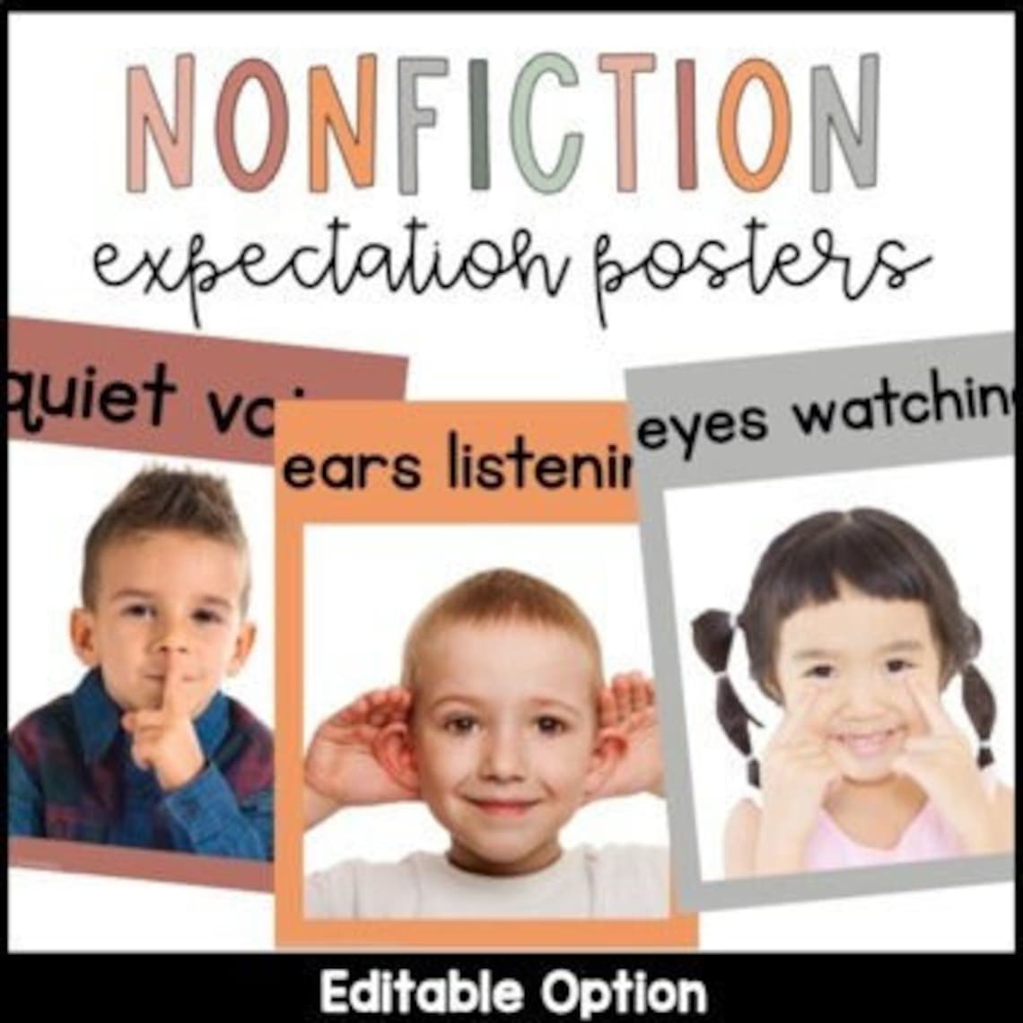 Boho Whole Body Listening Posters | Real Pictures | Classroom Rules ...