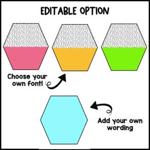 Bright Rainbow Table Group Signs | Editable | Dalmatian | Bulletin ...