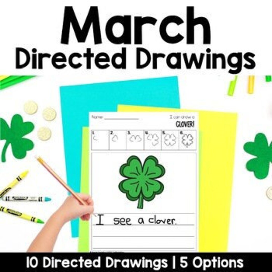 March Directed Drawings With Shapes | Spring - Etsy