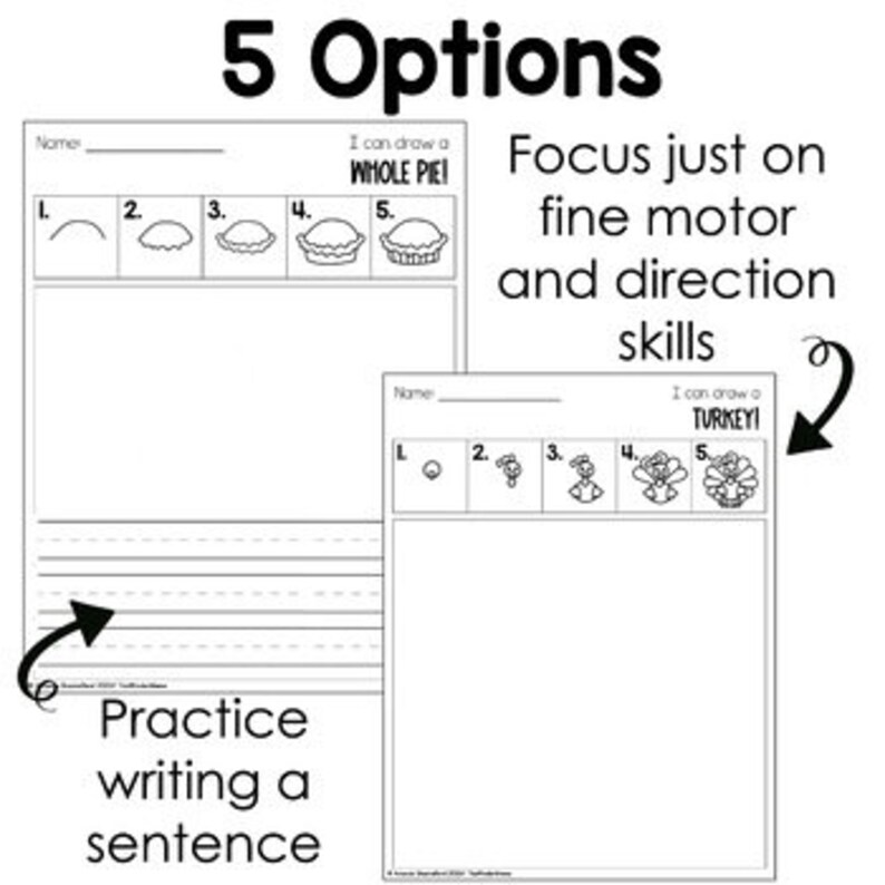 November Directed Drawings With Shapes | Thanksgiving | Fall | Autumn ...