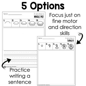 November Directed Drawings With Shapes | Thanksgiving | Fall | Autumn ...