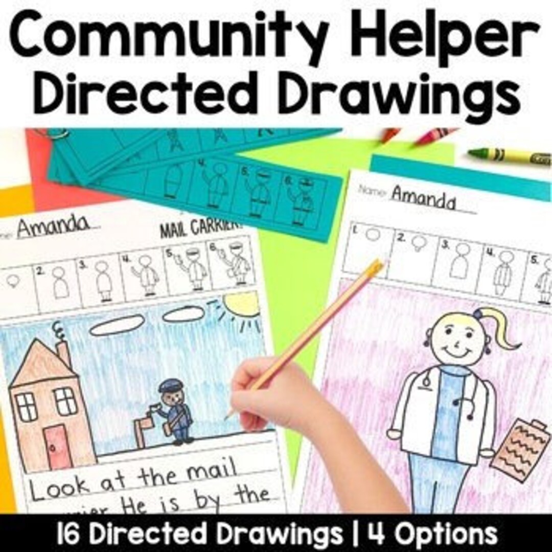 Community Helper Directed Drawings With Shapes | People - Etsy