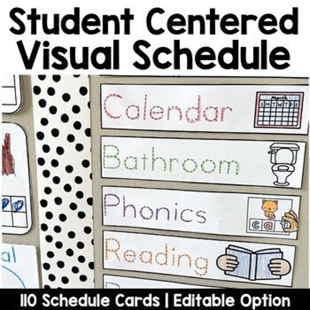 Student Centered Visual Schedule | Printable Poster | Classroom Decor ...
