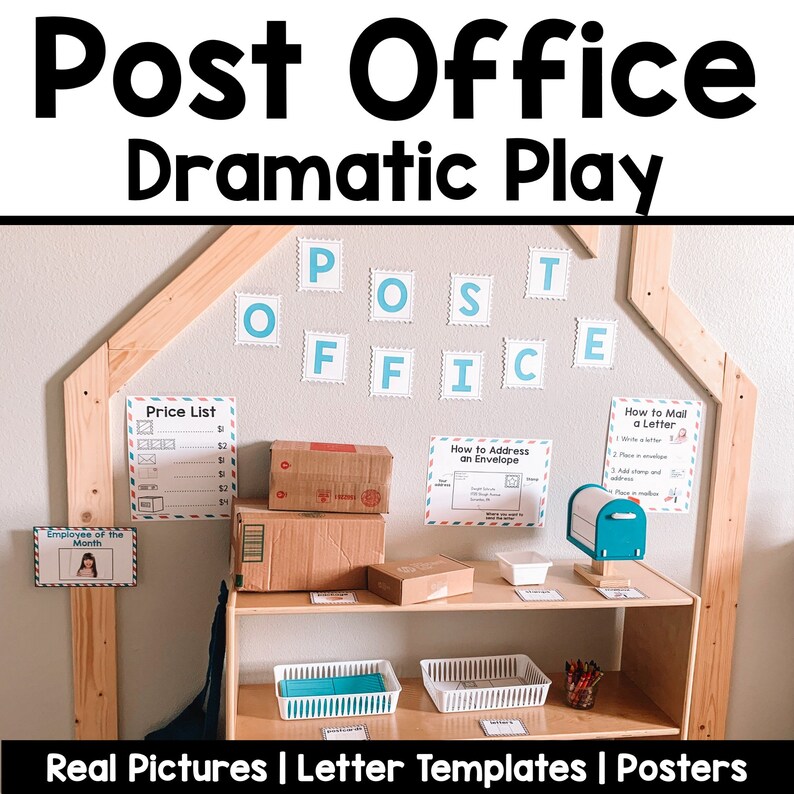 PRINTABLE Post Office Dramatic Play Preschool Sensory Play Elementary ...