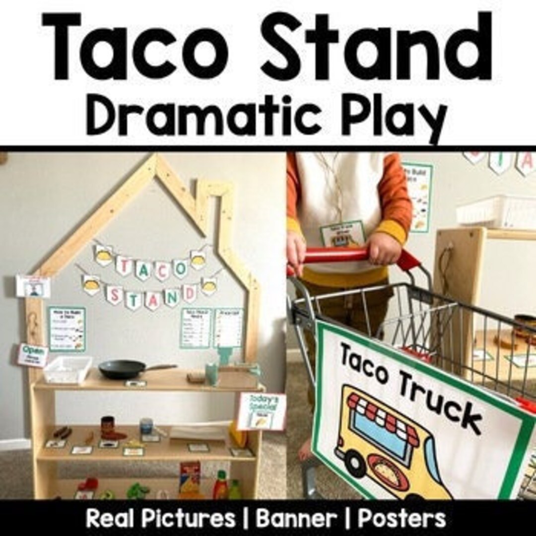 Taco Stand Dramatic Play | Real Pictures - Etsy