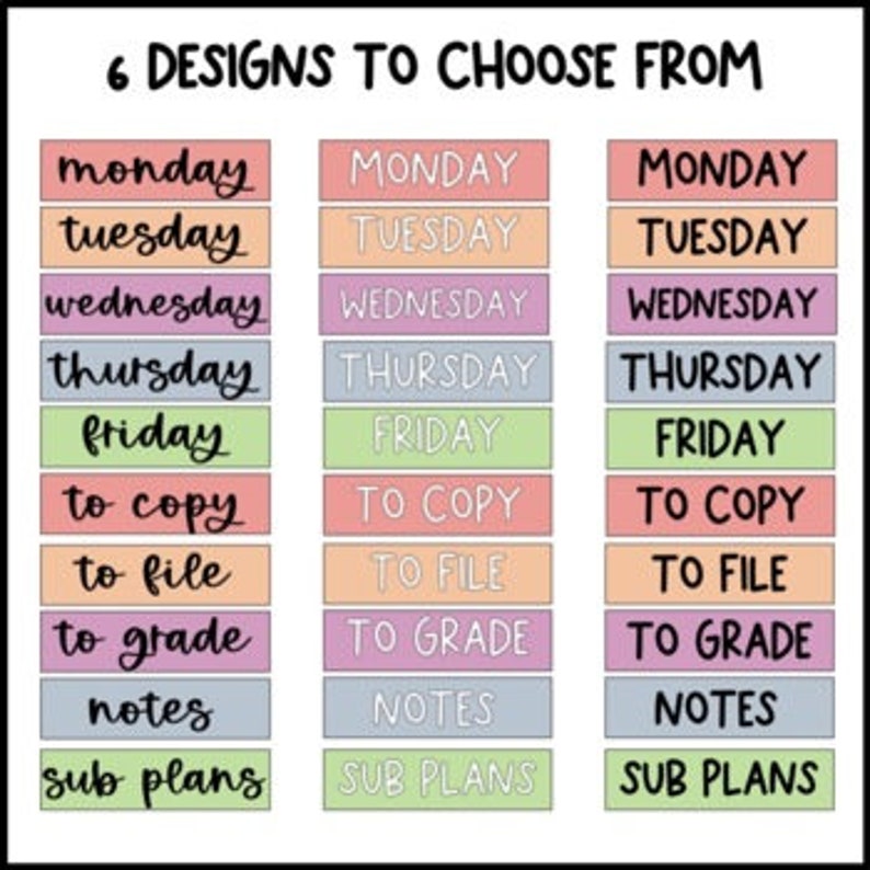 Pastel Rainbow Rolling Cart Labels Editable Dalmatian - Etsy