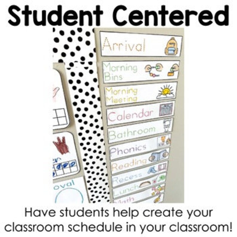 Student Centered Visual Schedule | Printable Poster | Classroom Decor ...