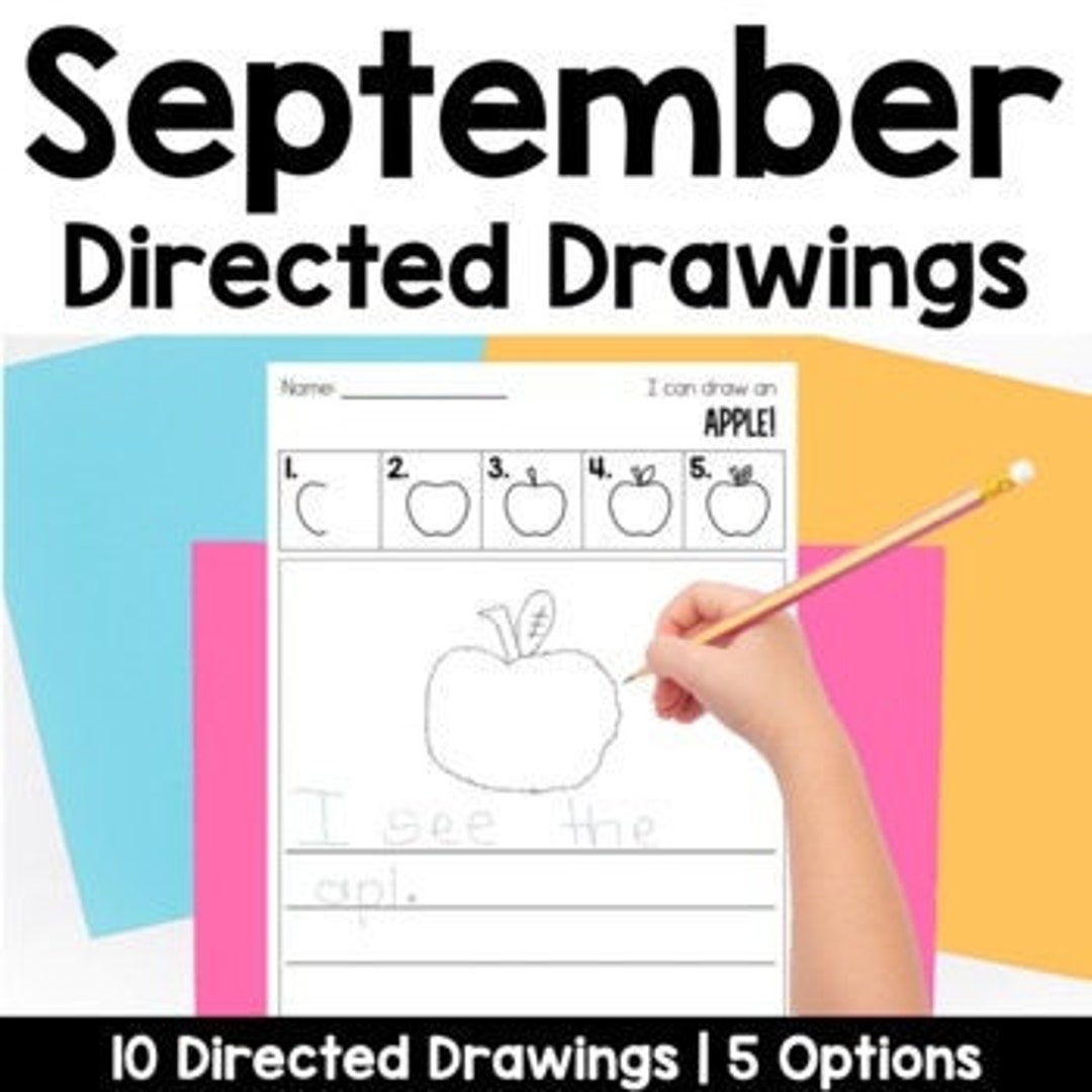 September Directed Drawings With Shapes | Fall | Autumn - Etsy