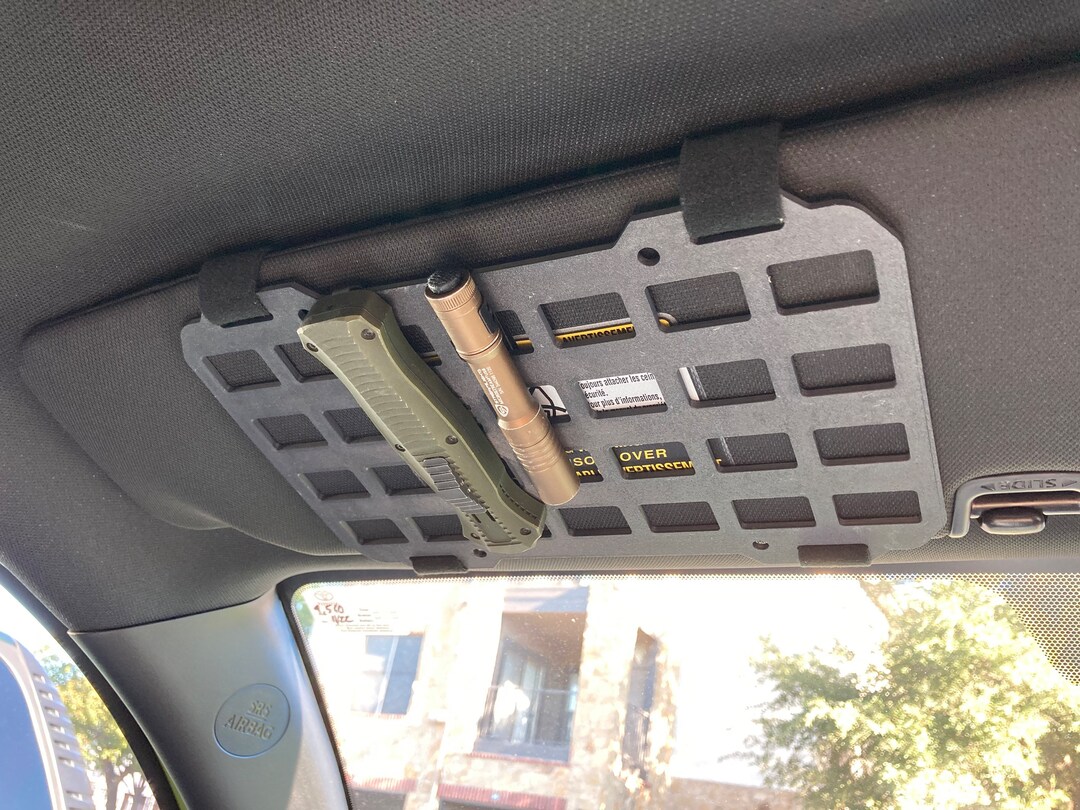MOLLE Panel Sun Visor EDC Organizer Streamline Your Vehicle's Storage ...