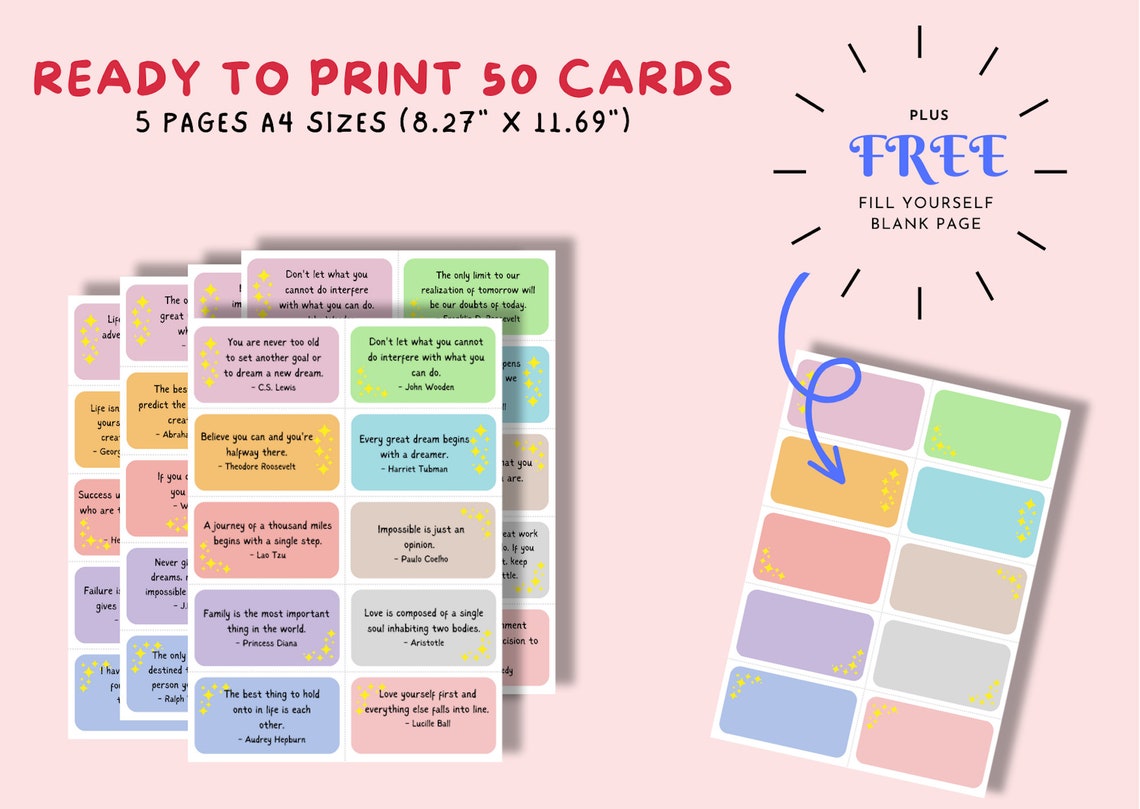 50 Printable Quotes Cards for Kids, School Lunch Box Notes ...