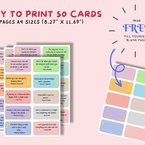 50 Printable Quotes Cards for Kids, School Lunch Box Notes ...