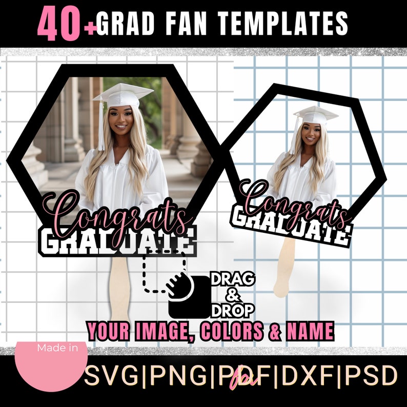40 Graduation Fan Templates Editable in Canva, 2024 Graduation Fan ...