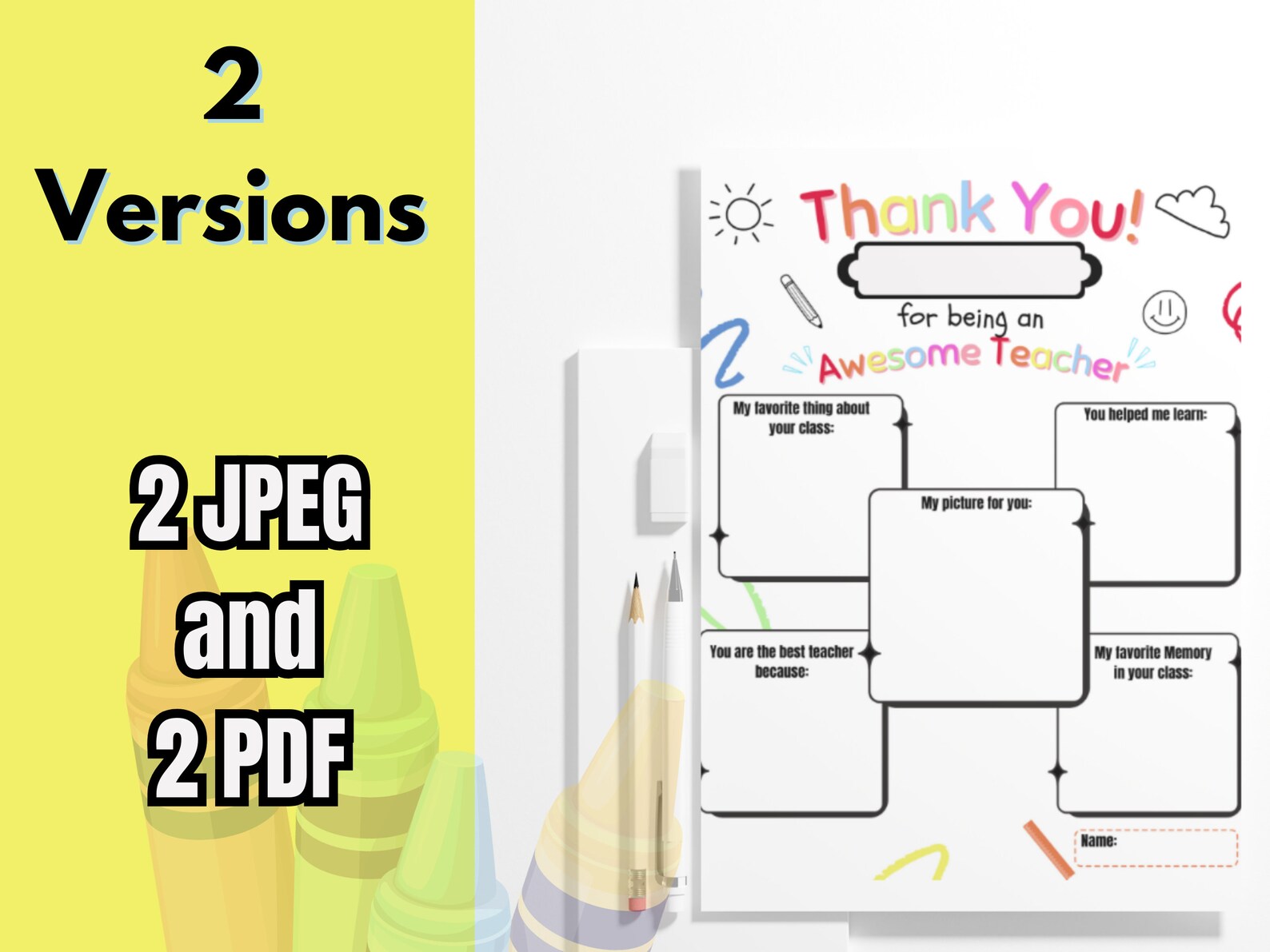 Teacher Appreciation Week Printable Worksheets, Thank You Gift for ...
