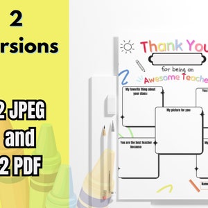 Teacher Appreciation Week Printable Worksheets, Thank You Gift for ...