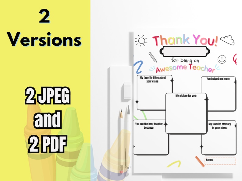 Teacher Appreciation Week Printable Worksheets, Thank You Gift for ...