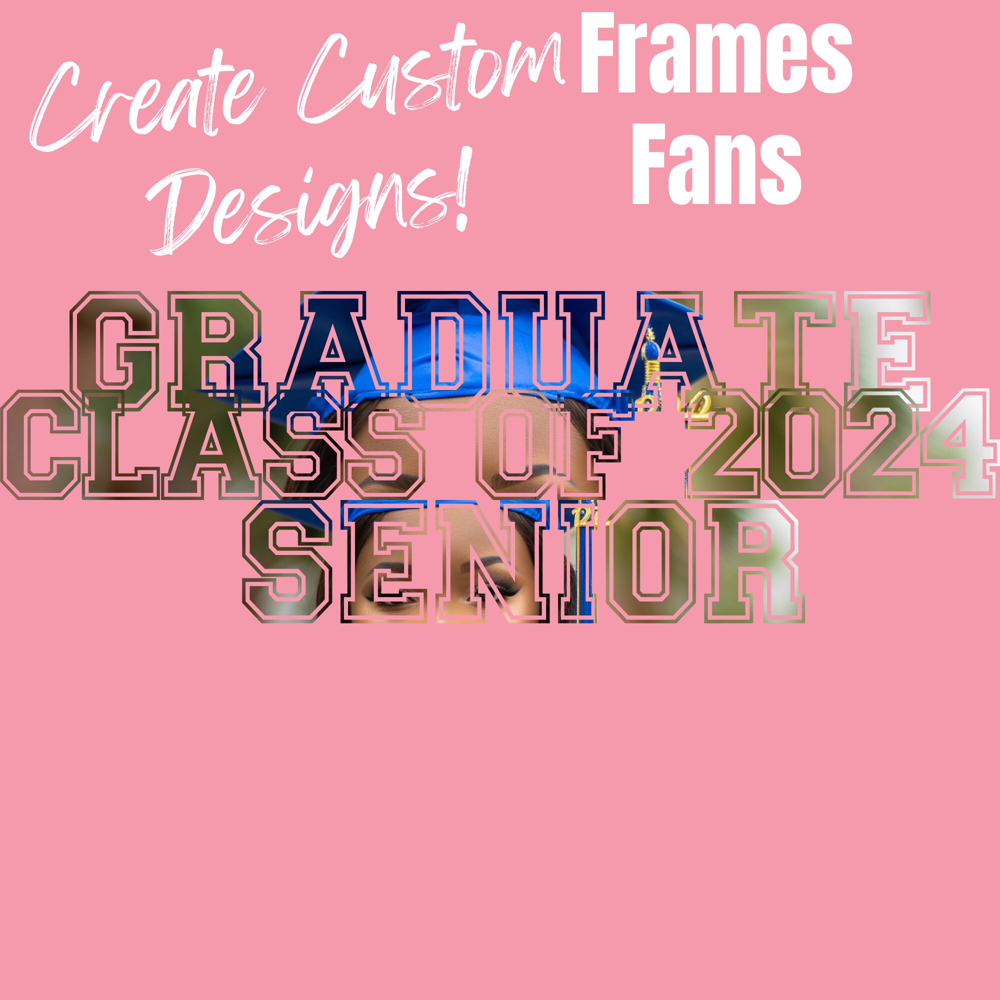 Custom 2024 Graduation Canva Frame Template Bundle, Custom Grad Frame ...