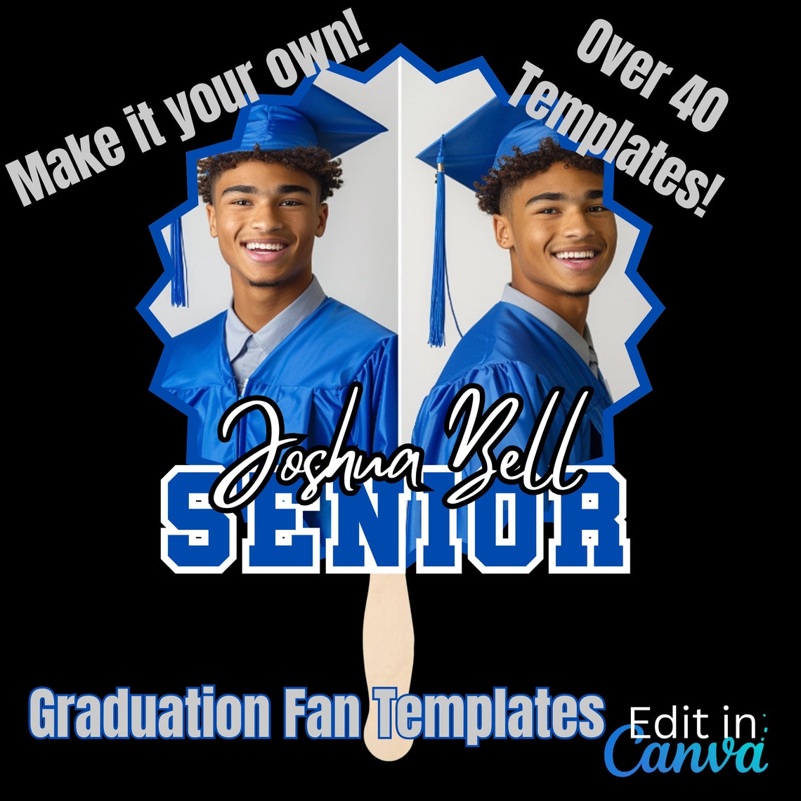 40 Graduation Fan Templates Editable in Canva, 2024 Graduation Fan ...