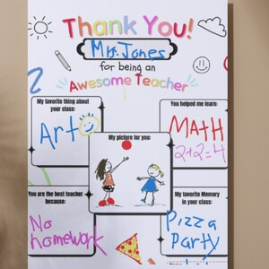 Teacher Appreciation Week Printable Worksheets, Thank You Gift for ...