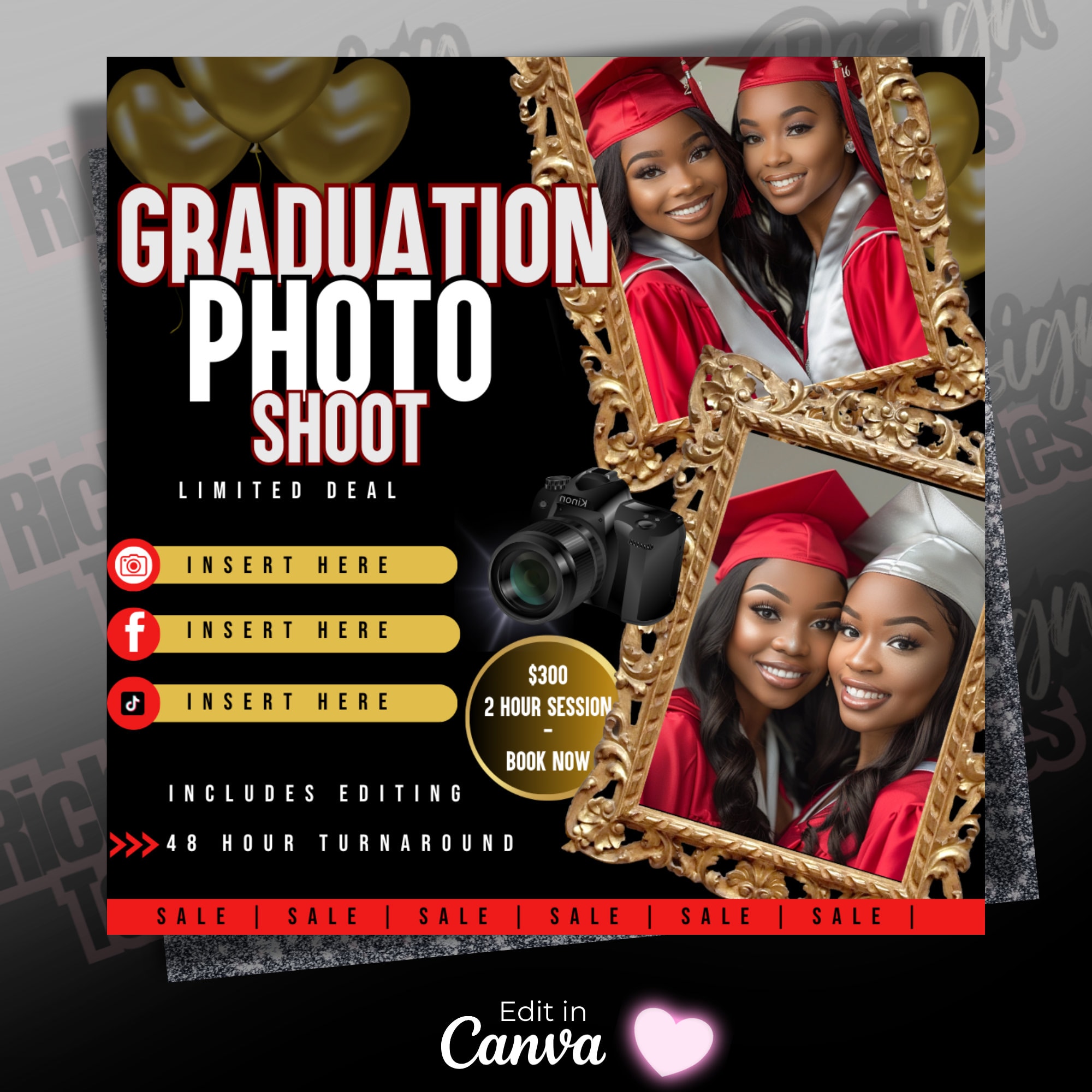 Graduation Photoshoot Flyer, Photographer Prom Flyer, Graduation Photos ...